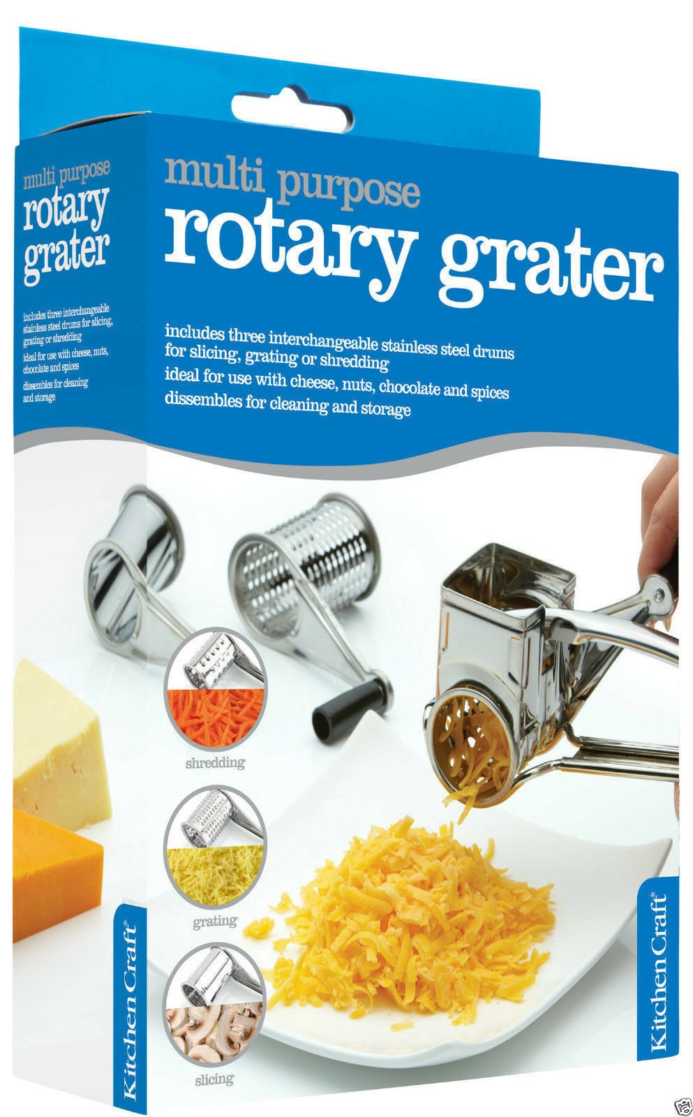 KitchenCraft Stainless Steel Rotary Grater | At Portmeirion Online ...