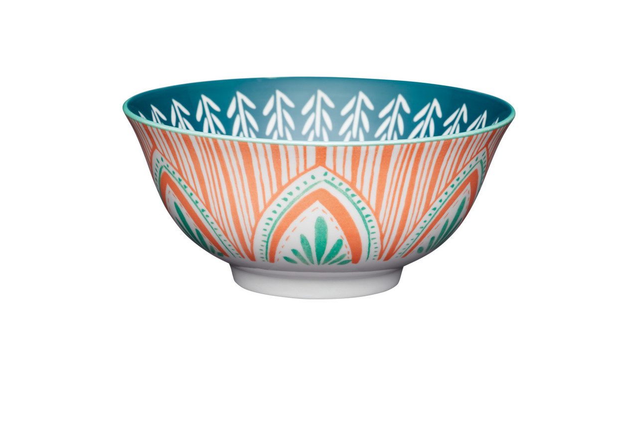 KitchenCraft Mixed Folk Pattern Ceramic Bowl | At Portmeirion Online ...