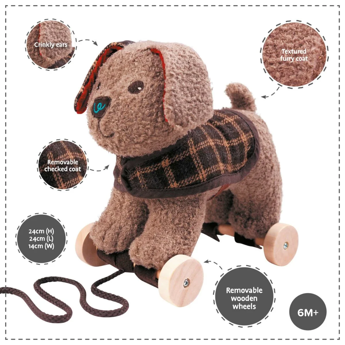 Percy Pup Pull Along | At Portmeirion Online - Portmeirion Online