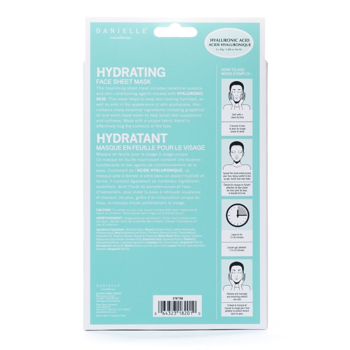 Danielle Hyaluronic Acid Face Mask | Buy Online Here - Portmeirion Online