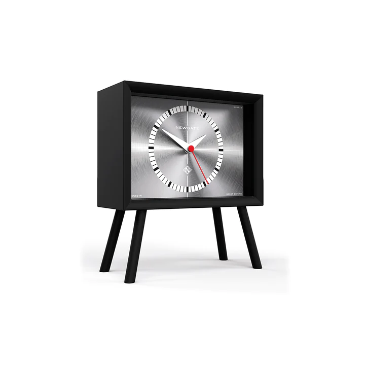 Newgate Henry Rectangular Mantel Clock - Black/Aluminium - Mantel ...
