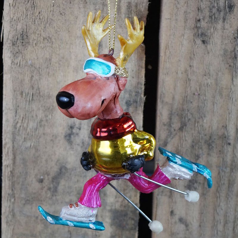 Multi Coloured Glass Reindeer Ornament | Buy Online Here - Portmeirion ...