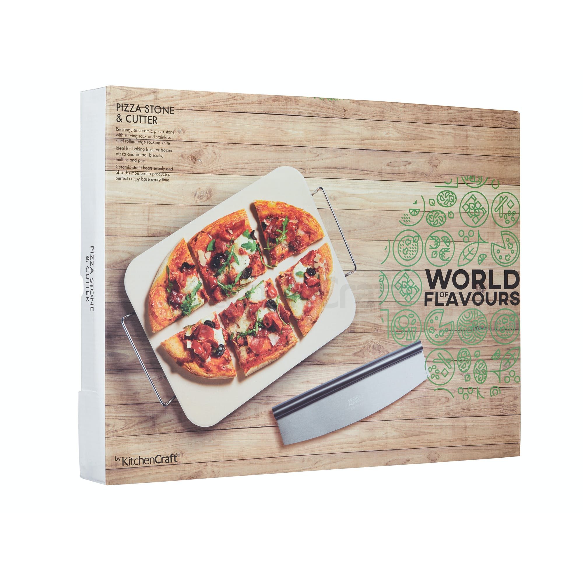 Worlds Of Flavour Rect Pizza Stone Set | Buy Online Here - Portmeirion ...