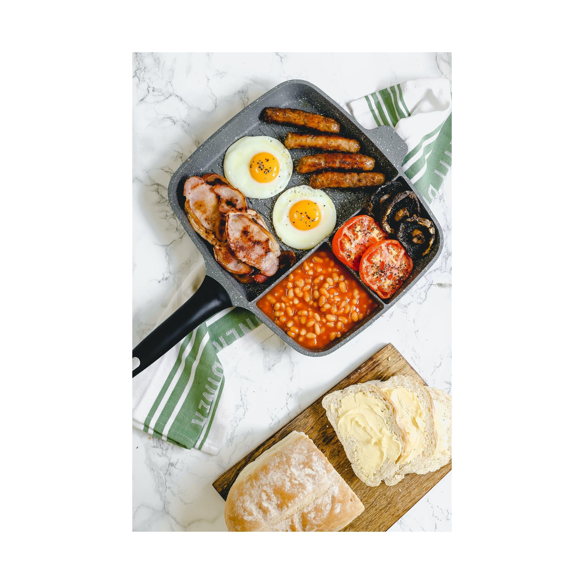 MasterClass Aluminium Three Section Grill Pan | Buy Online Here ...