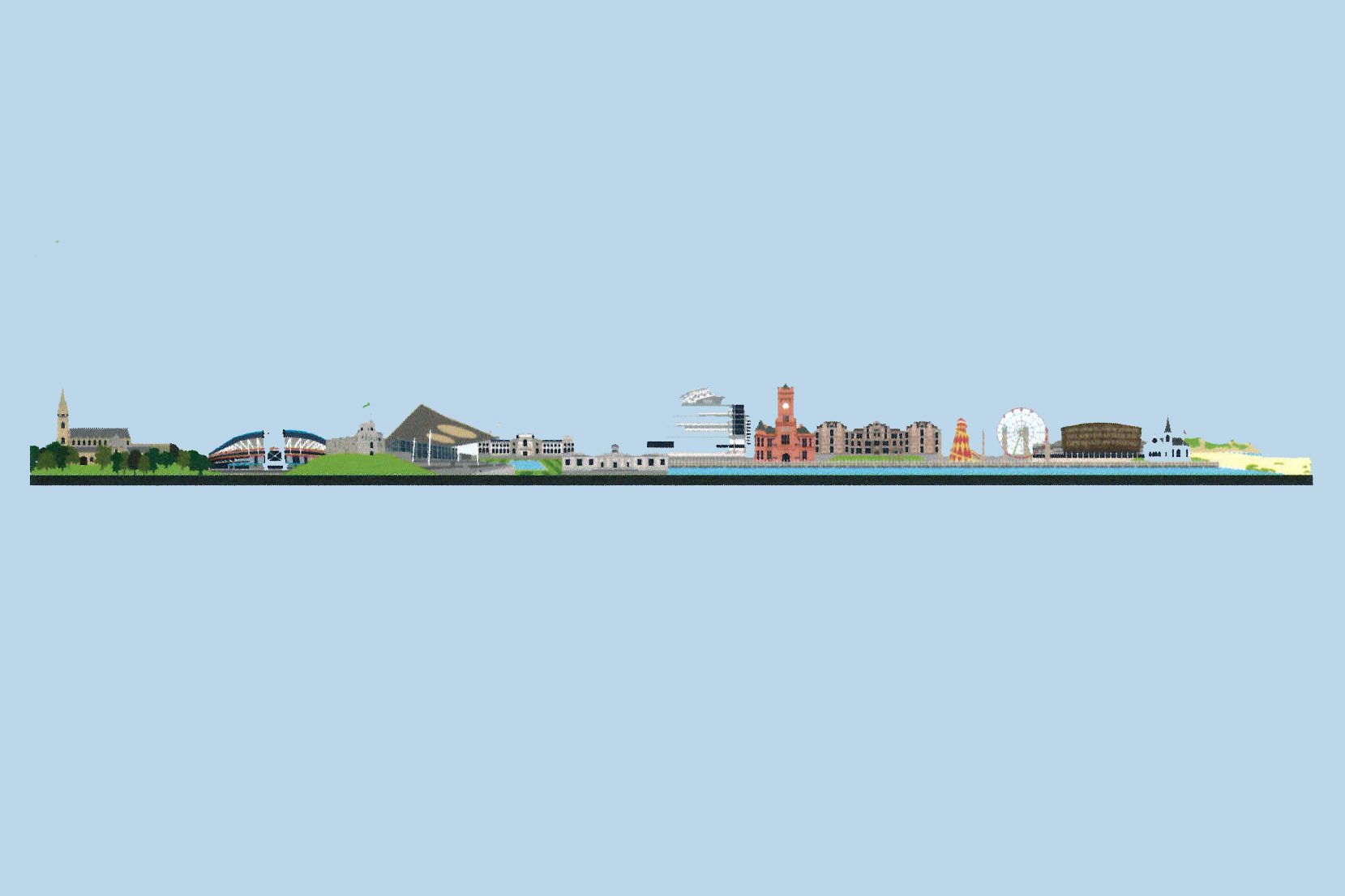 Cardiff Skyline Postcard - Souvenirs - Portmeirion Online