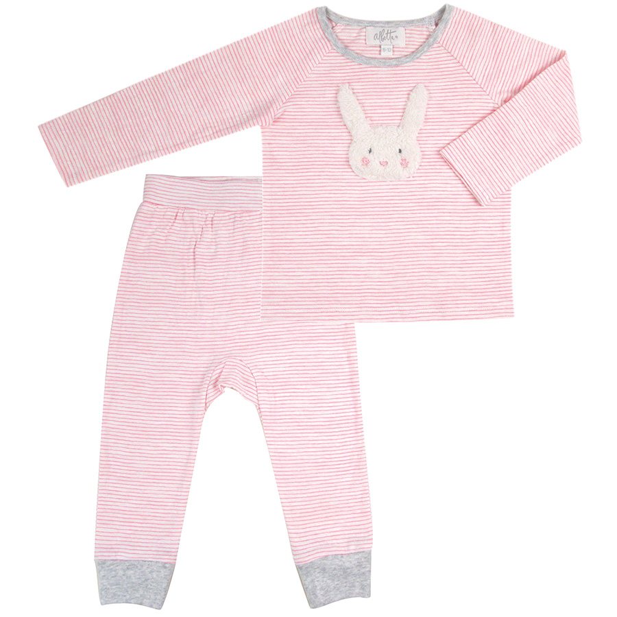 Albetta Snuggly Bunny Applique Loungewear 6-12 Months - Portmeirion Online