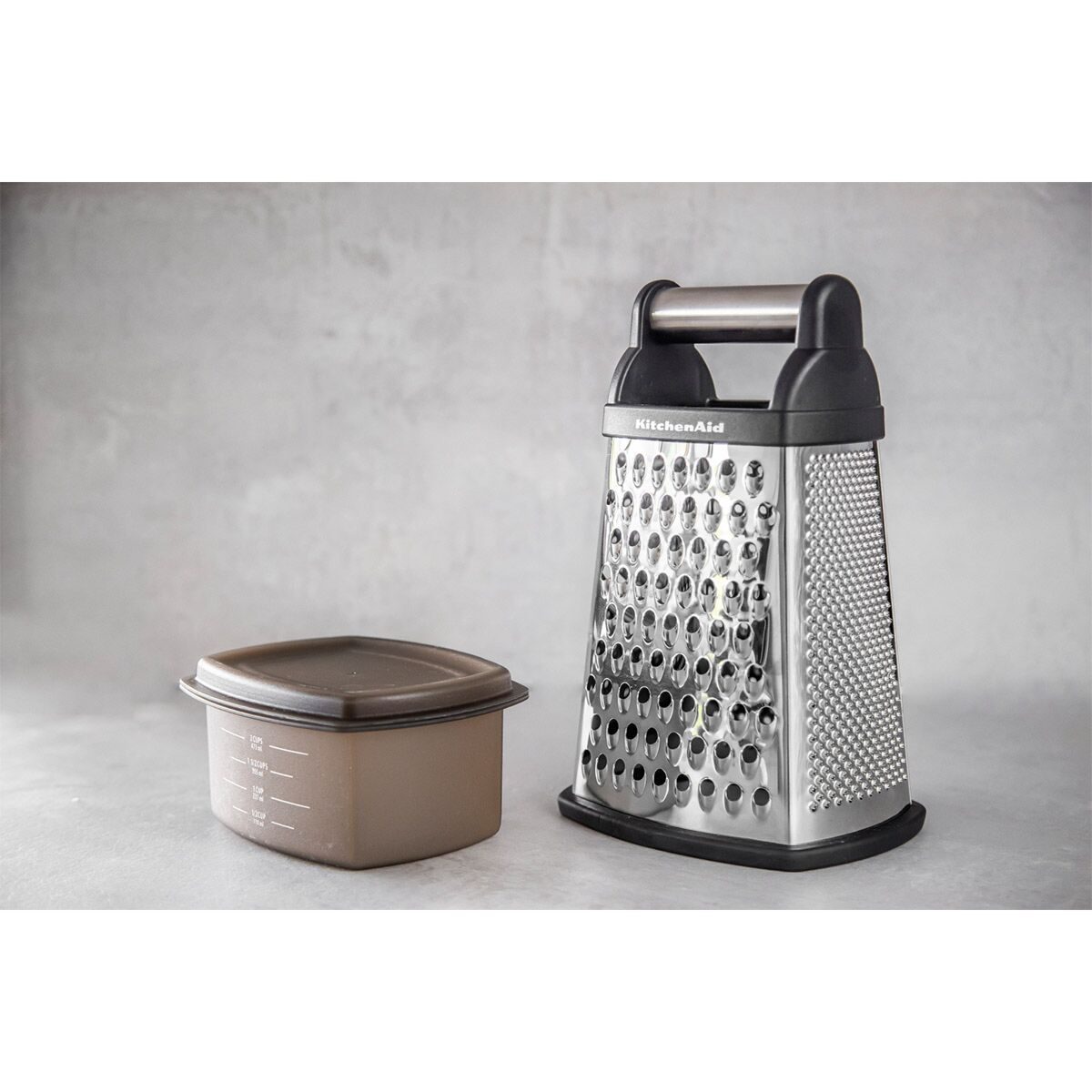 Kitchen Aid Box Grater Black With Container | Buy Online here ...