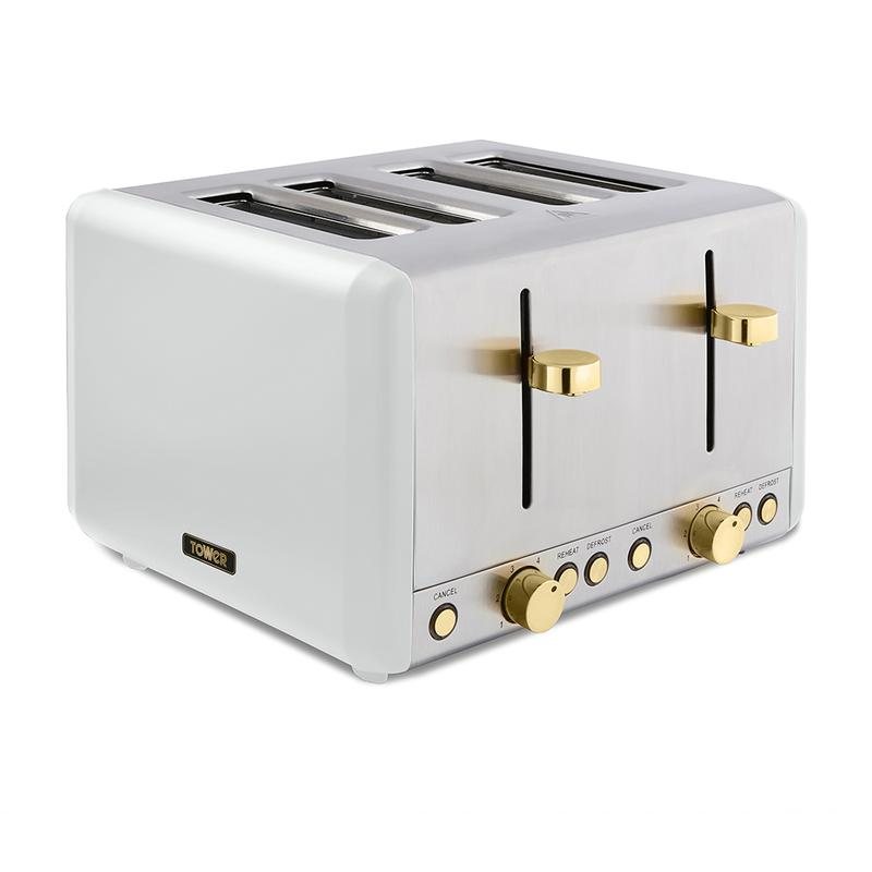 Tower Cavaletto 4 Slice Toaster Optic White | Buy Online Here ...