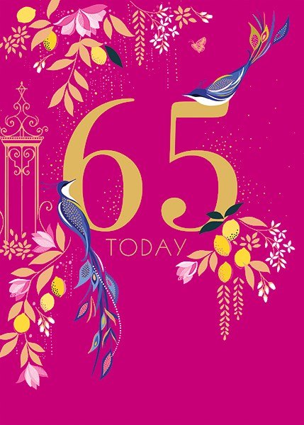Sara Miller 65 Today Birthday Greeting Card | At Portmeirion Online ...