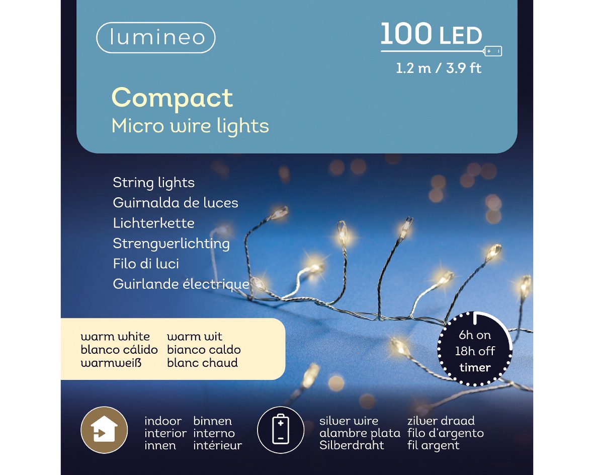 Micro LED Compact Lights Warm White - 1.2m | Buy at Portmeirion Online ...