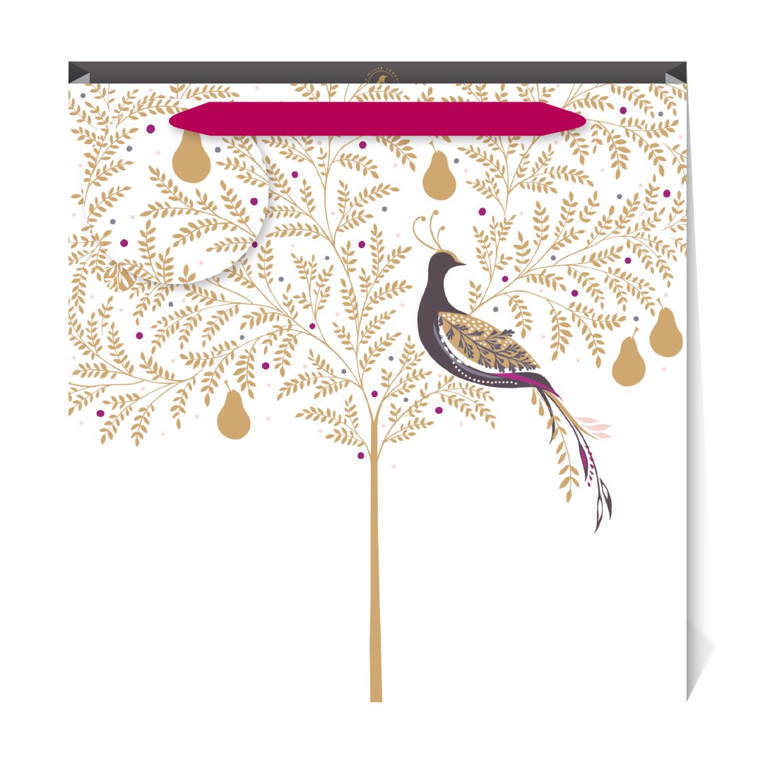 Sara Miller Golden Winter Partridge Medium Bag | At Portmeirion Online ...