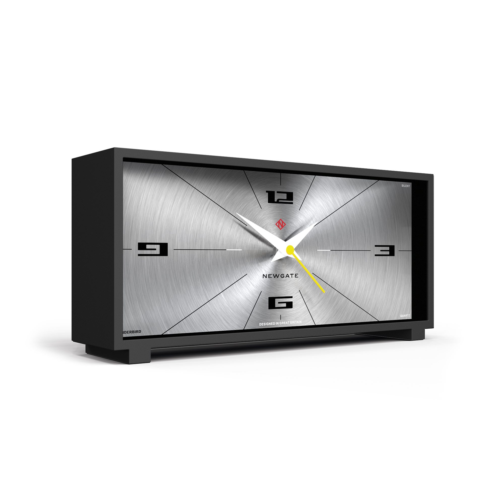 Newgate Thunderbird Mantel Clock - Black / Aluminium | At Portmeirion ...