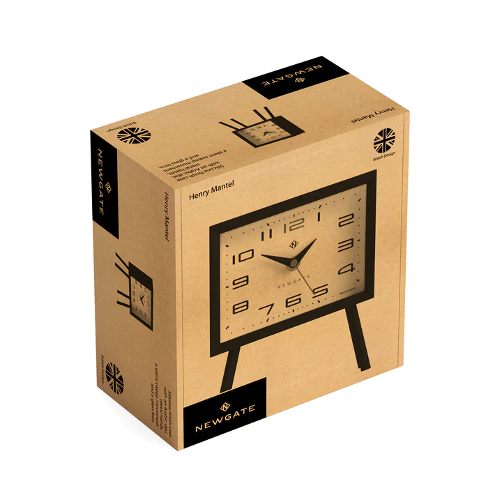 Newgate Henry Mantel Clock - Black / Cream | At Portmeirion Online ...