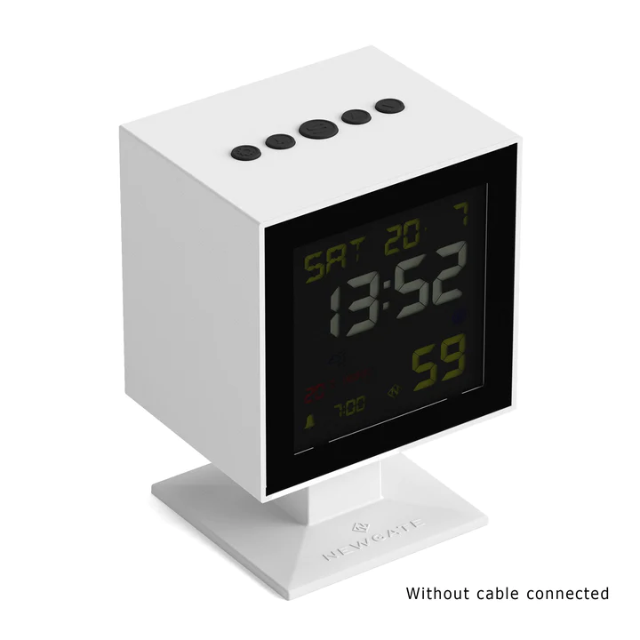 Newgate Monolith LCD Alarm Clock - White | At Portmeirion Online ...