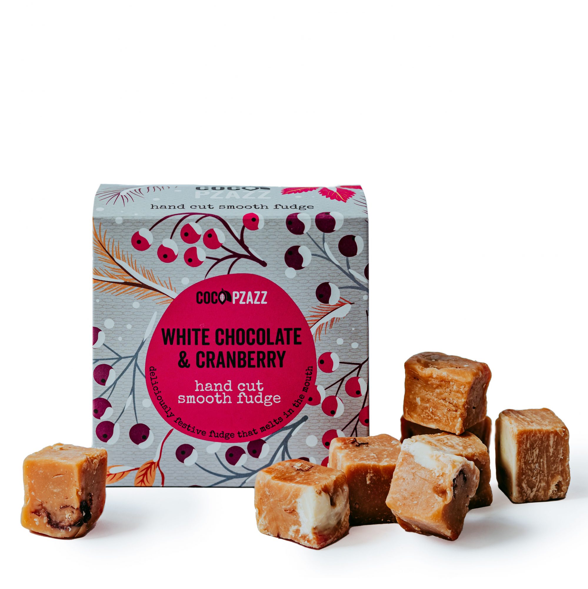 Coco Pzazz White Chocolate & Cranberry Fudge | At Portmeirion Online ...