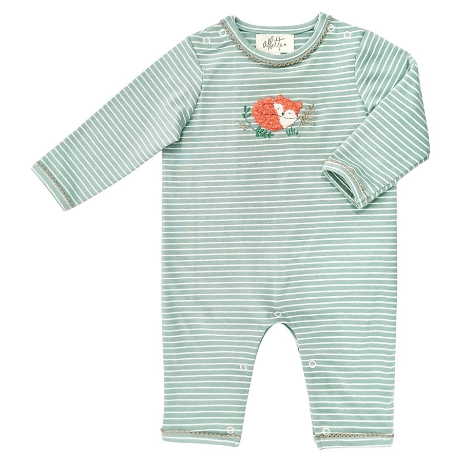Albetta Applique Sleepy Fox Babygro | At Portmeirion Online ...