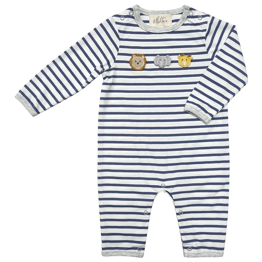 Albetta Crochet Wild Animals Blue Babygro | At Portmeirion Online ...