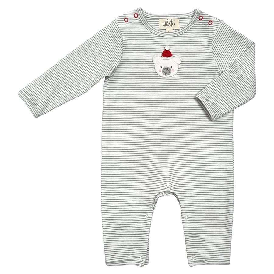Albetta Xmas Polar Bear Crochet Babygro | At Portmeirion Online ...