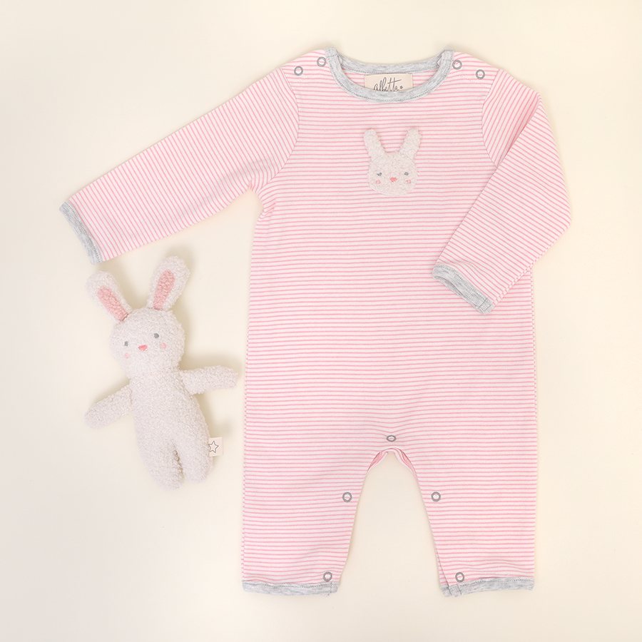 Albetta Boucle Applique Belinda Bunny Babygro | At Portmeirion Online ...