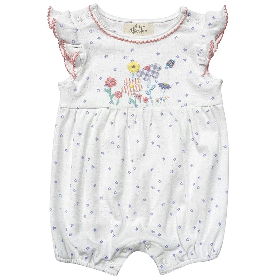 Albetta Floral Bloom Embroidery Romper | At Portmeirion Online ...