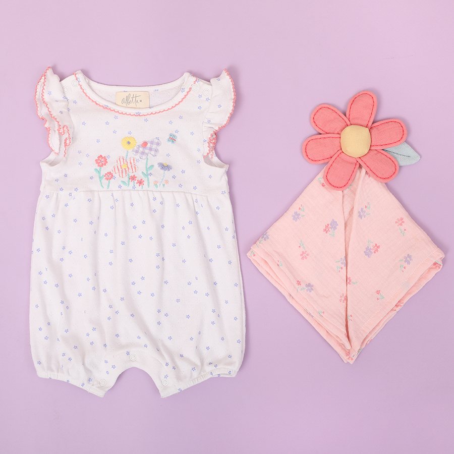 Albetta Floral Bloom Embroidery Romper | At Portmeirion Online ...