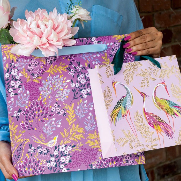 Sara Miller Songbird Mauve Large Bag | At Portmeirion Online ...