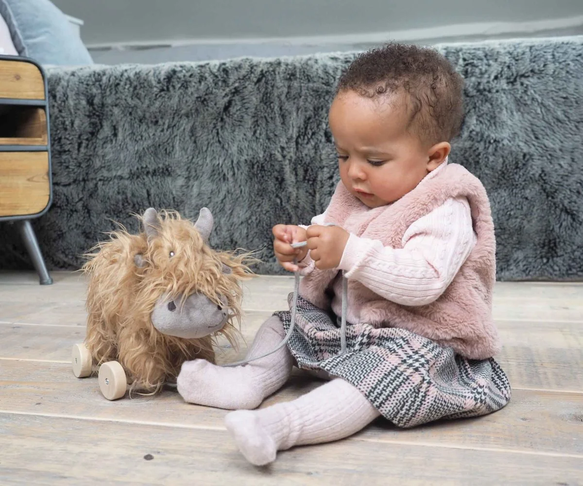 Hubert Highland Cow Pull Along Toy | At Portmeirion Online ...