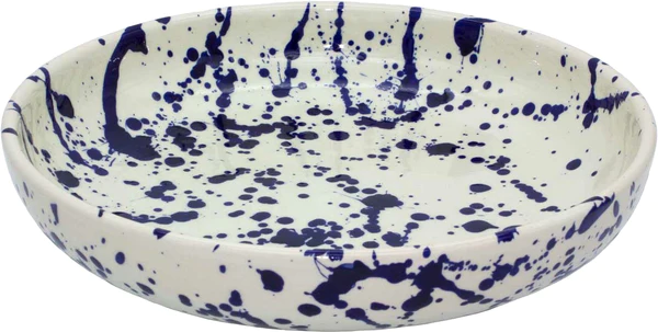 Ivanros Blue Splatter Shallow Bowl | At Portmeirion Online ...