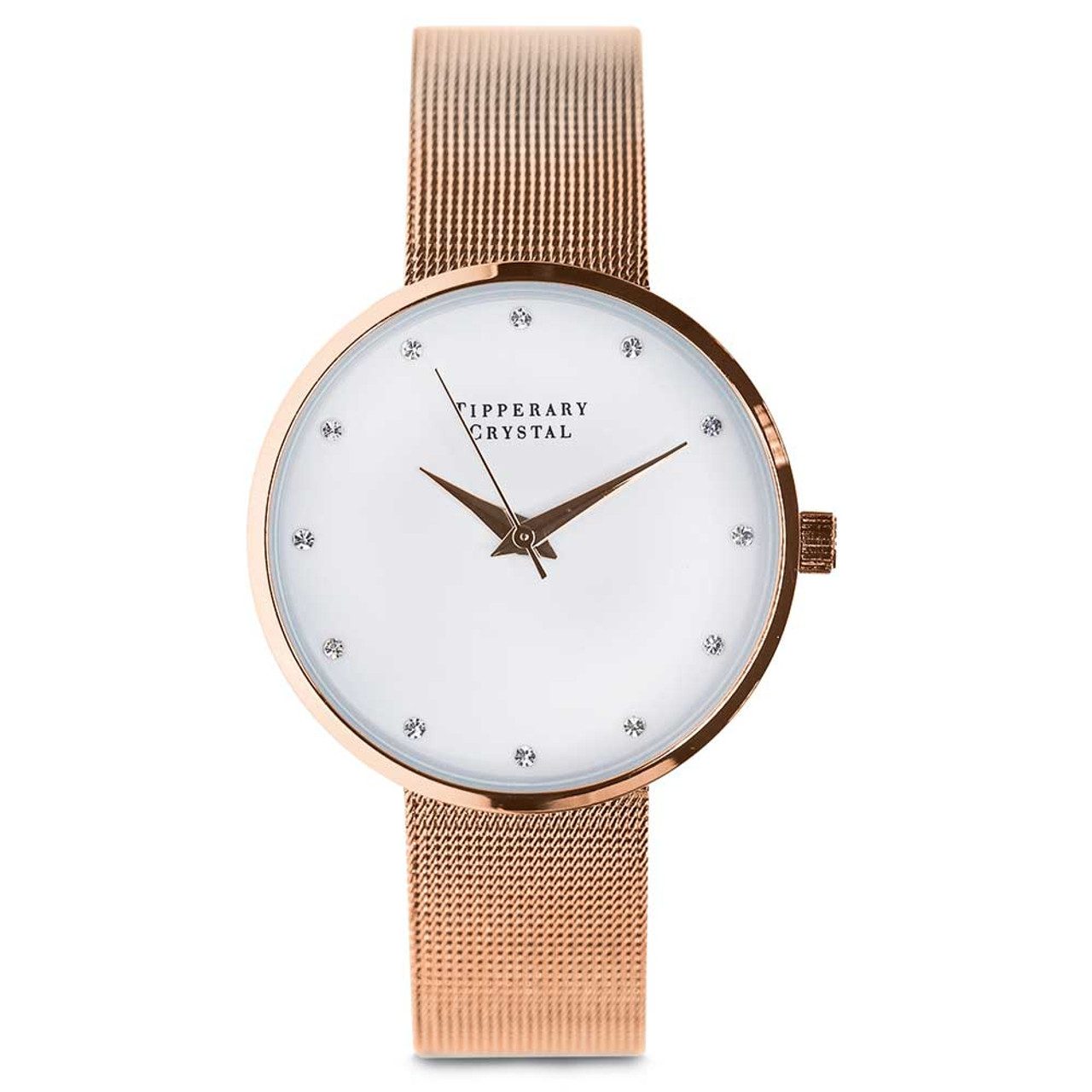 Tipperary Crystal Ultimo Rose Gold Watch | At Portmeirion Online ...