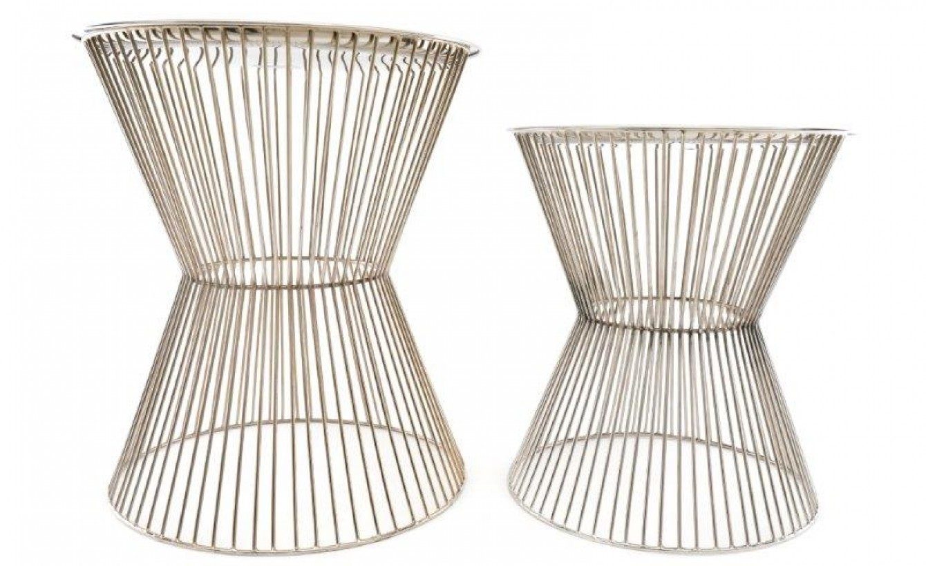 Set of 2 Silver Top Wire Tables | At Portmeirion Online - Portmeirion ...