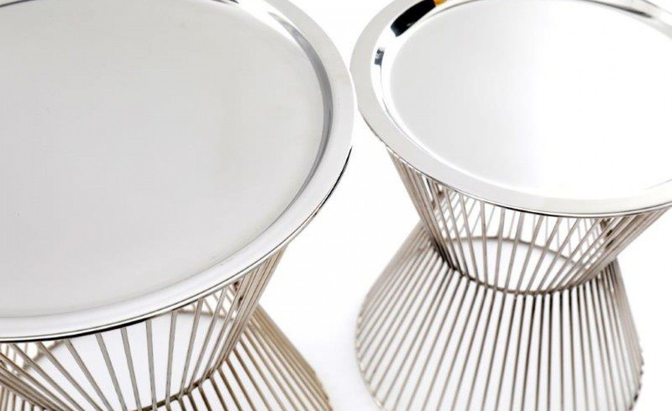Set of 2 Silver Top Wire Tables | At Portmeirion Online - Portmeirion ...