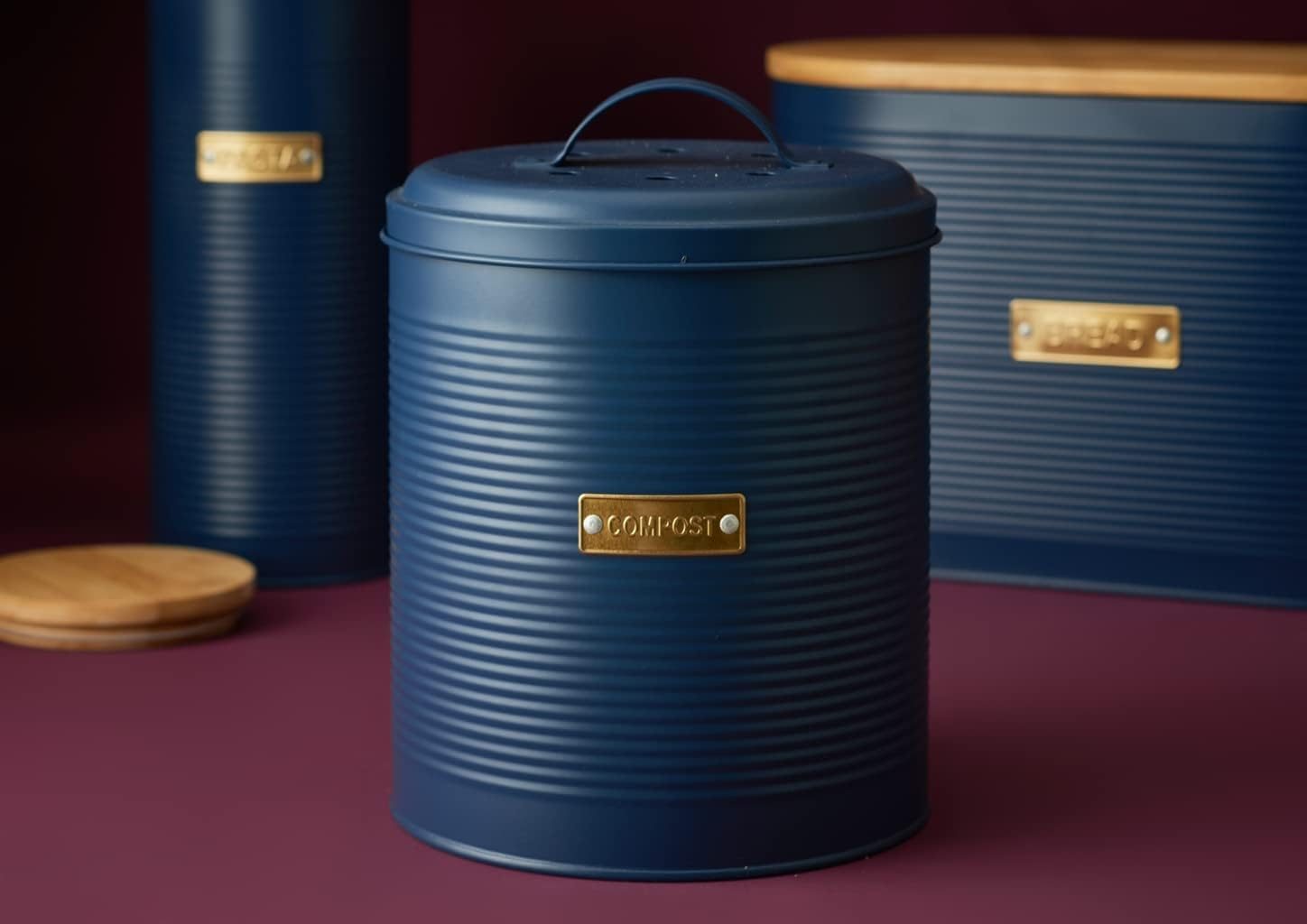 Otto Navy Compost Caddy | Buy Online Here - Portmeirion Online