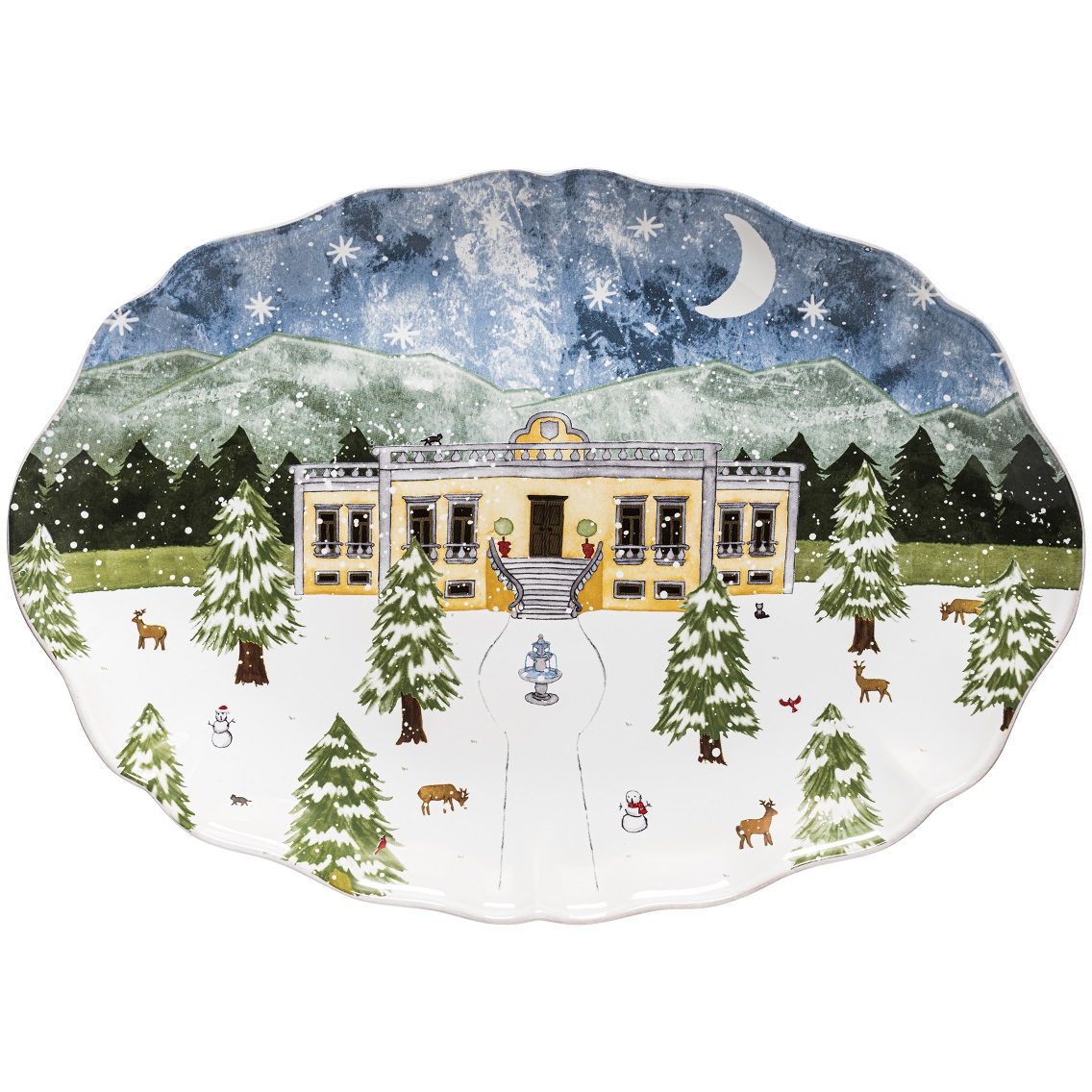 Nutcracker Oval Platter 50cm | At Portmeirion Online - Portmeirion Online