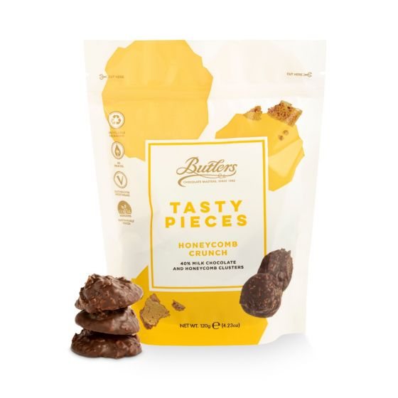 Butlers Tasty Pieces Milk Chocolate Honeycomb Crunch Clusters 120g ...
