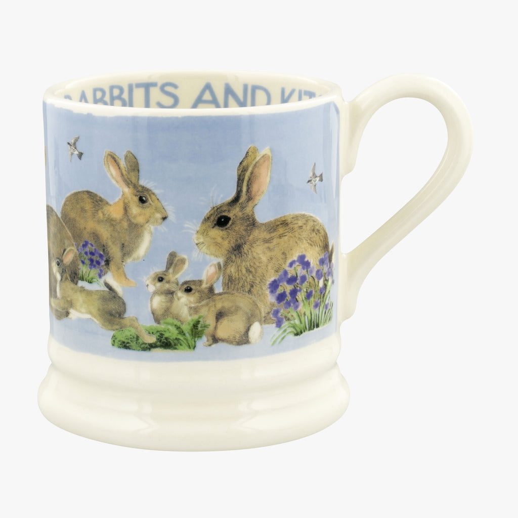 Emma Bridgewater Blue Rabbits & Kits 1/2 Pint Mug - Portmeirion Online