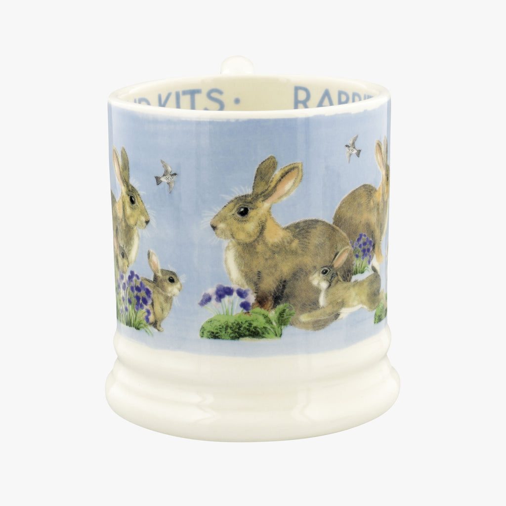 Emma Bridgewater Blue Rabbits & Kits 1/2 Pint Mug - Portmeirion Online