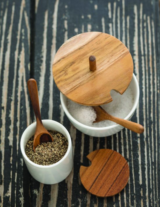 Amelia Teak Pinch Pot Cellar & Spoon | At Portmeirion Online ...
