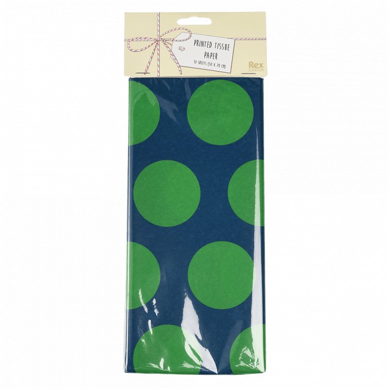 Tissue Paper - Spotlight Green on Blue (10 sheets) | Buy Online Here ...