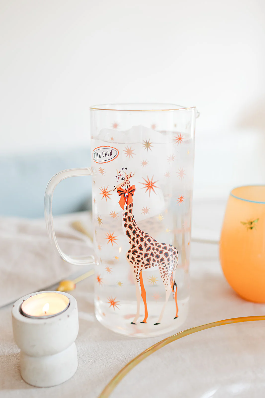 Yvonne Ellen Giraffe Glass Jug | At Portmeirion Online - Portmeirion Online