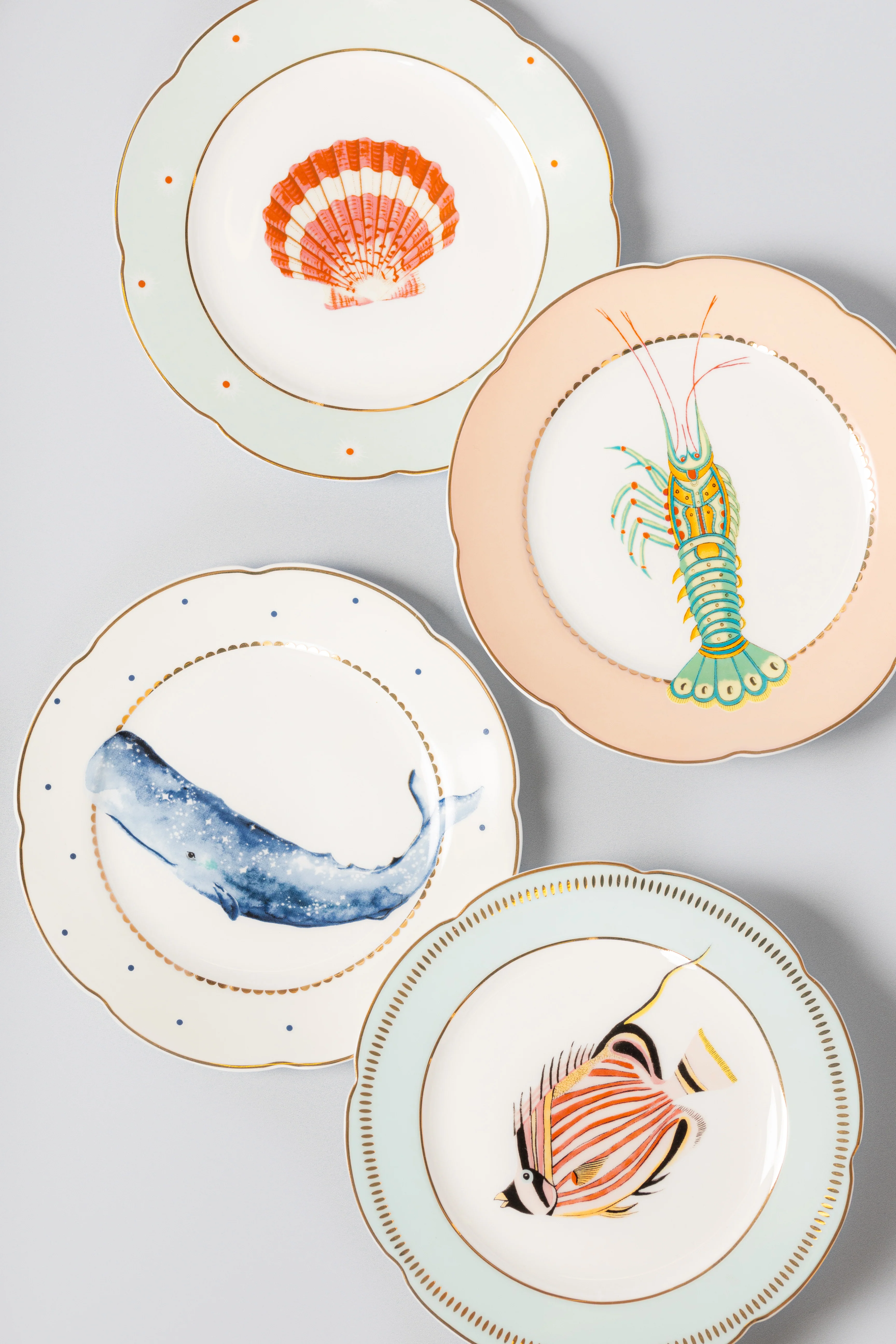 Yvonne Ellen Fishy Tea Plates Set of 4 | At Portmeirion Online ...