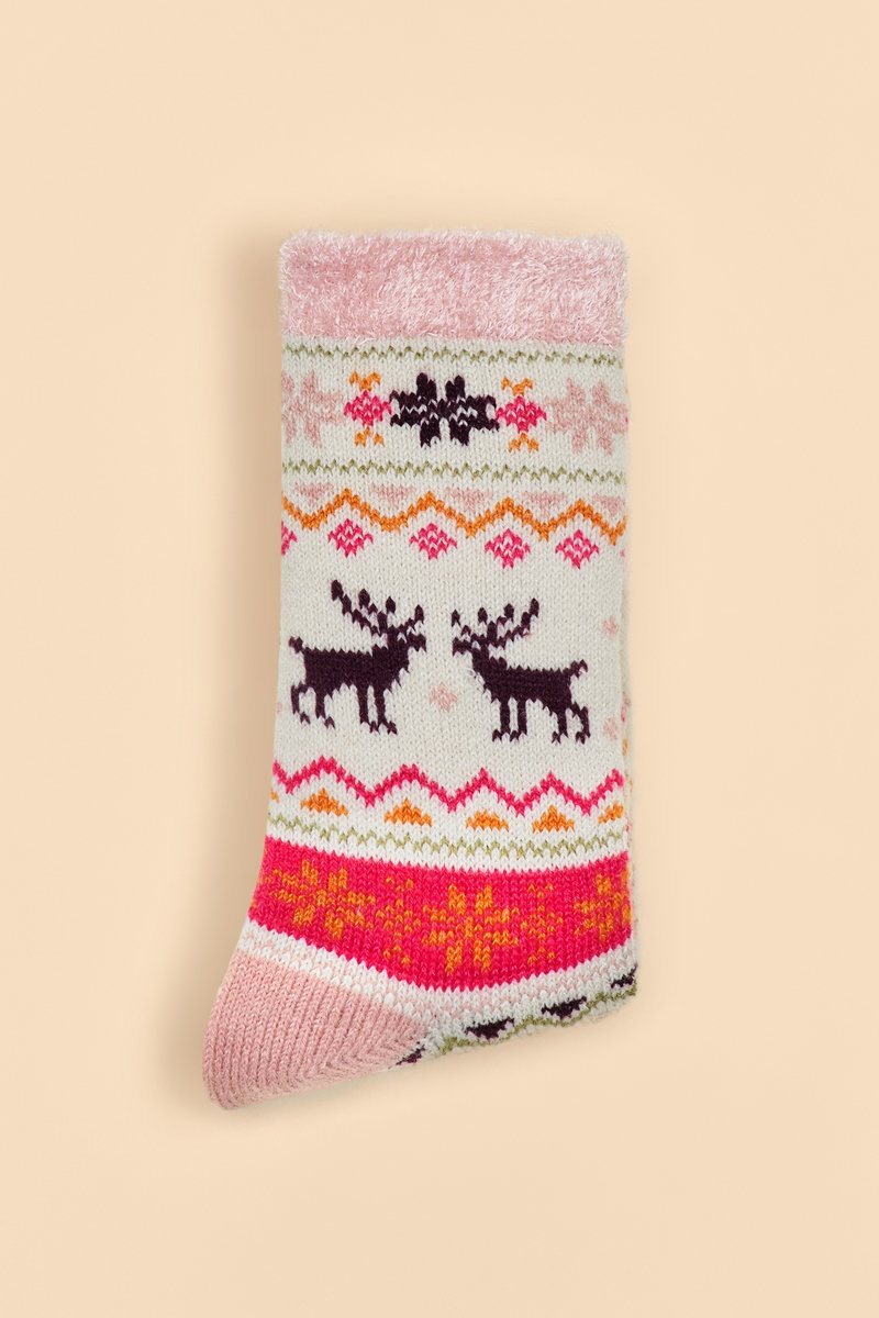 Powder Fair Isle Reindeer Cosy Socks | At Portmeirion Online ...