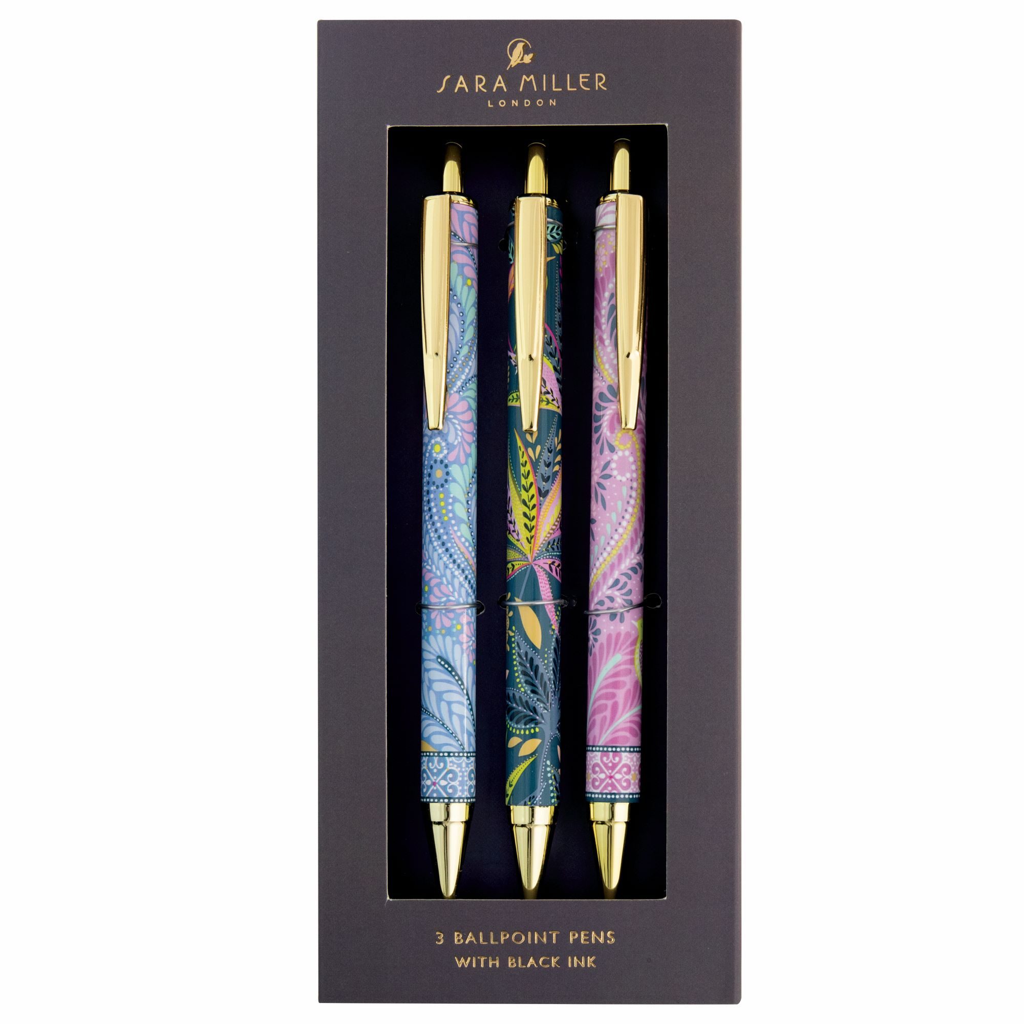 Sara Miller Savannah Set of 3 Ballpoint Pens | At Portmeirion Online ...