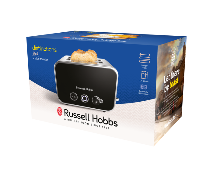 Rusell Hobbs Distinctions 2-Slice Toaster Black At Portmeirion Online ...
