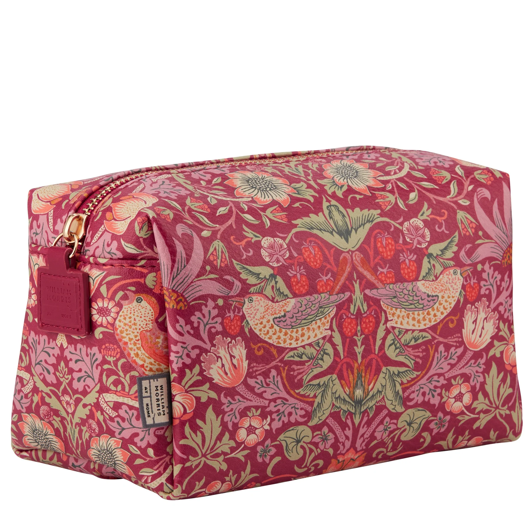 William Morris Strawberry Thief Medium Wash Bag Red | At Portmeirion ...