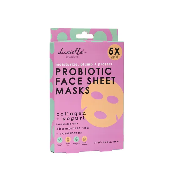Danielle Creations Probiotic Face Sheet Mask - 5 Pack - Portmeirion Online