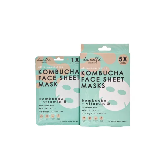 Danielle Creations Kombucha Face Sheet Mask - 5 Pack - Portmeirion Online