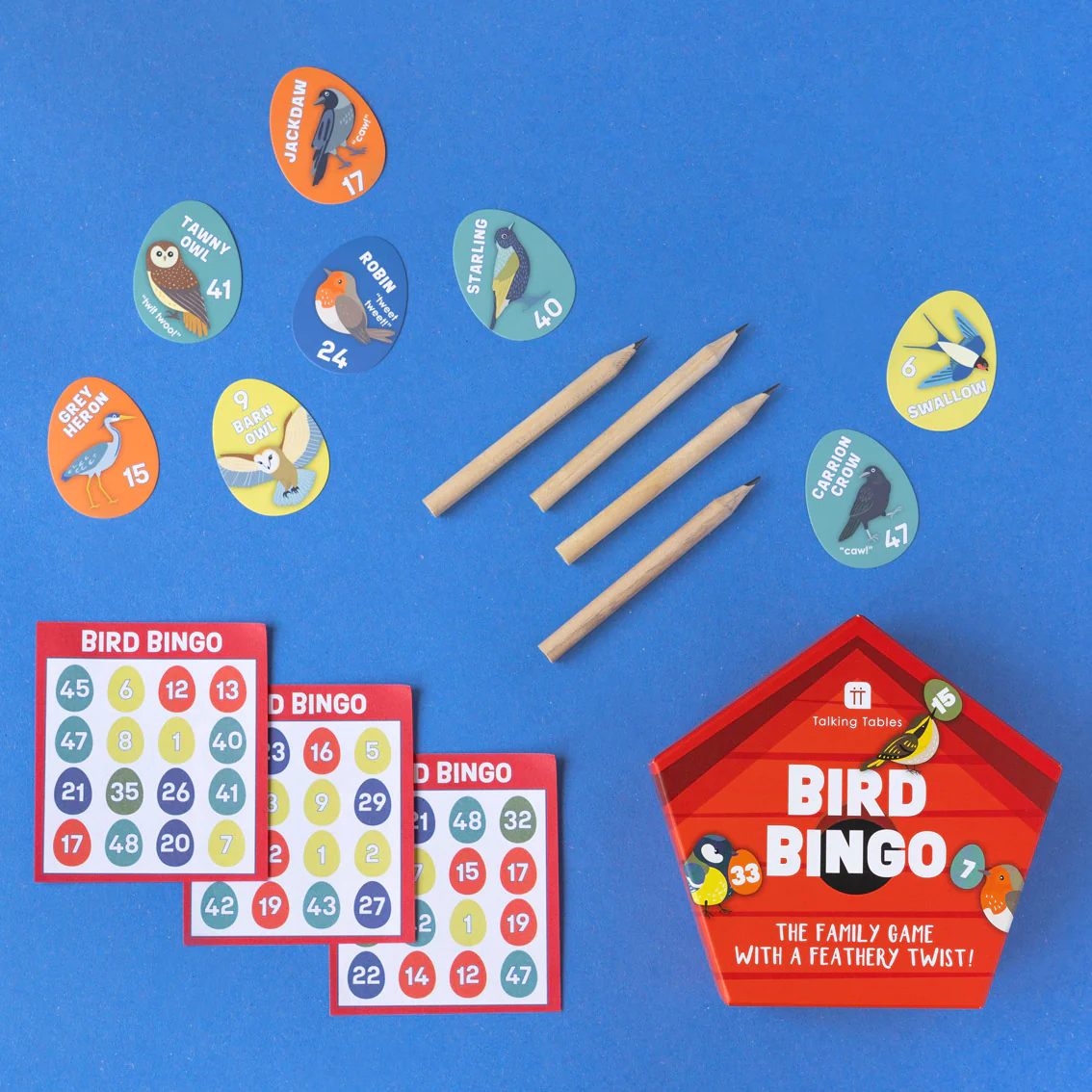 Talking Tables Easy Peasy Bird Bingo Game | At Portmeirion Online ...