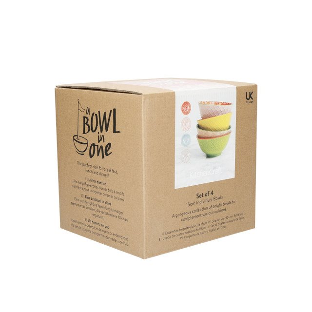 KitchenCraft Bowls Set of 4 'Brights' Design | At Portmeirion Online ...