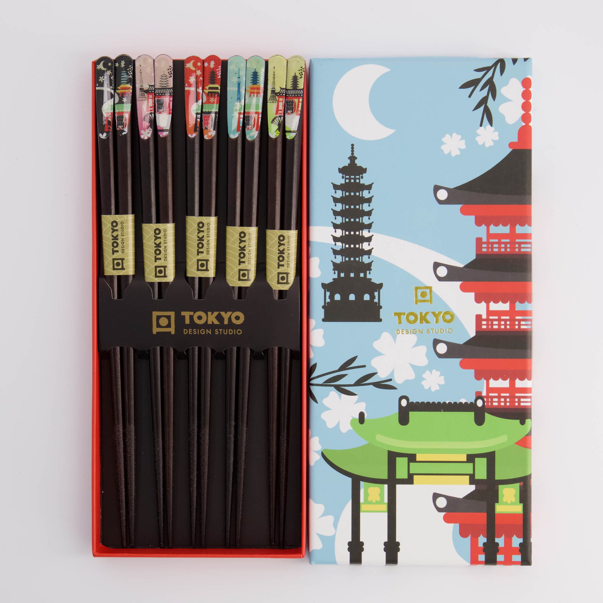 Tokyo Design Studio Chopsticks Giftset 5 Pack - Temples - Portmeirion ...