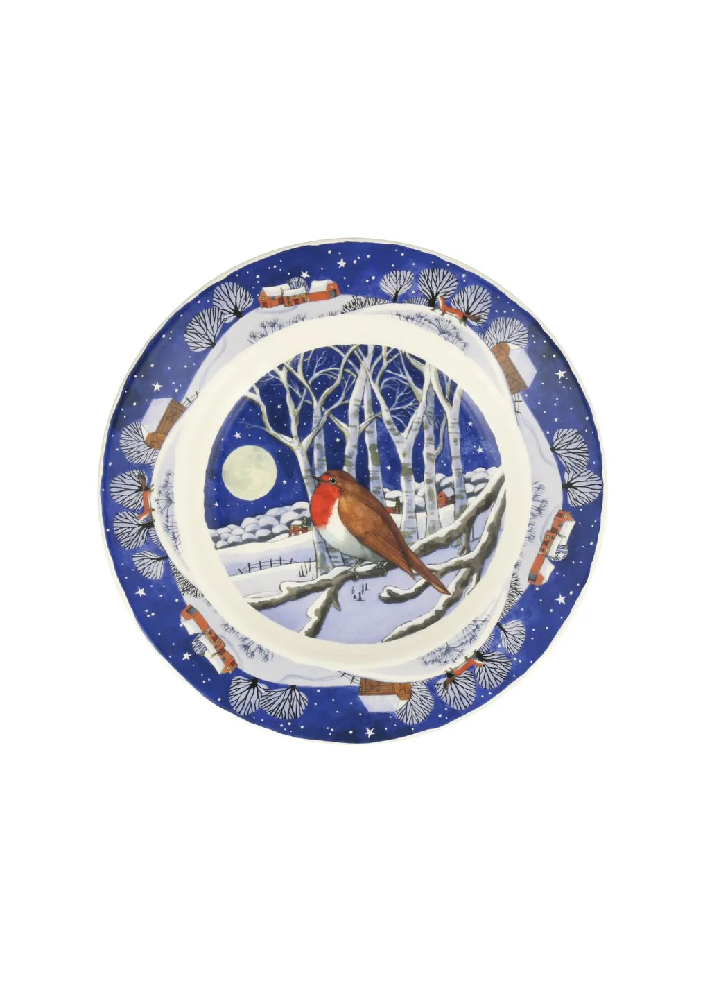 Emma Bridgewater Midnight Robin Medium Dinner Plate 8.5 Inch ...